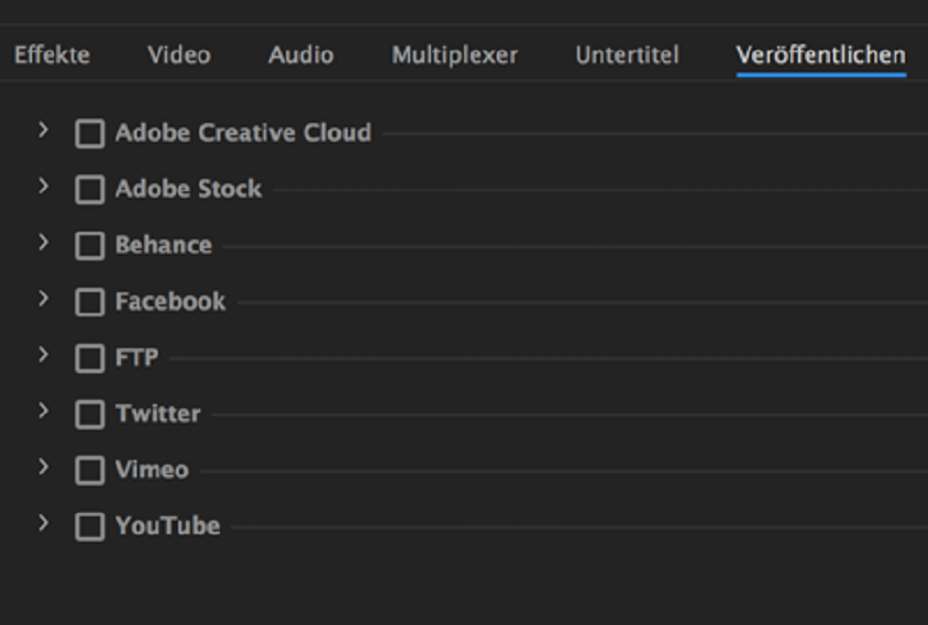 Exporteinstellungen Referenz F R Adobe Media Encoder